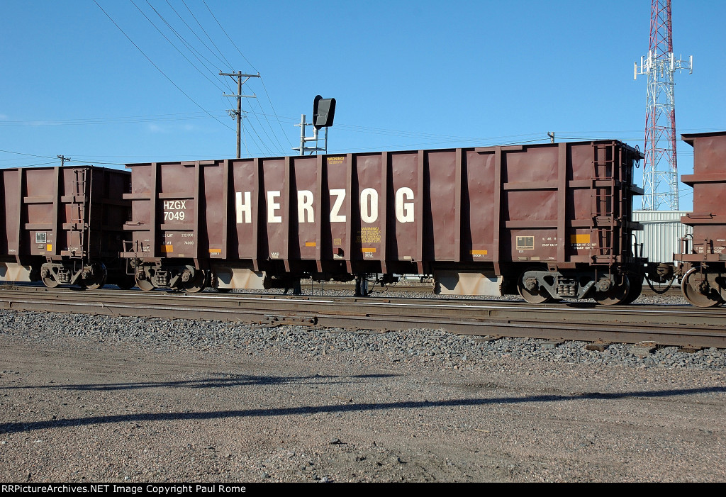 HZGX 7049, Ballast Hopper, on the UPRR